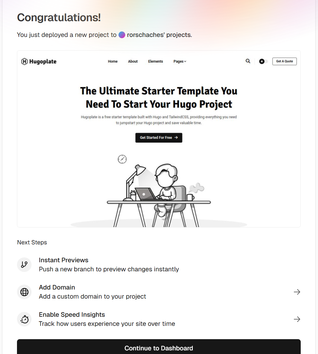 博客搭建 Blog Deployment：Hugo+Github+Vercel · Rorschaches
